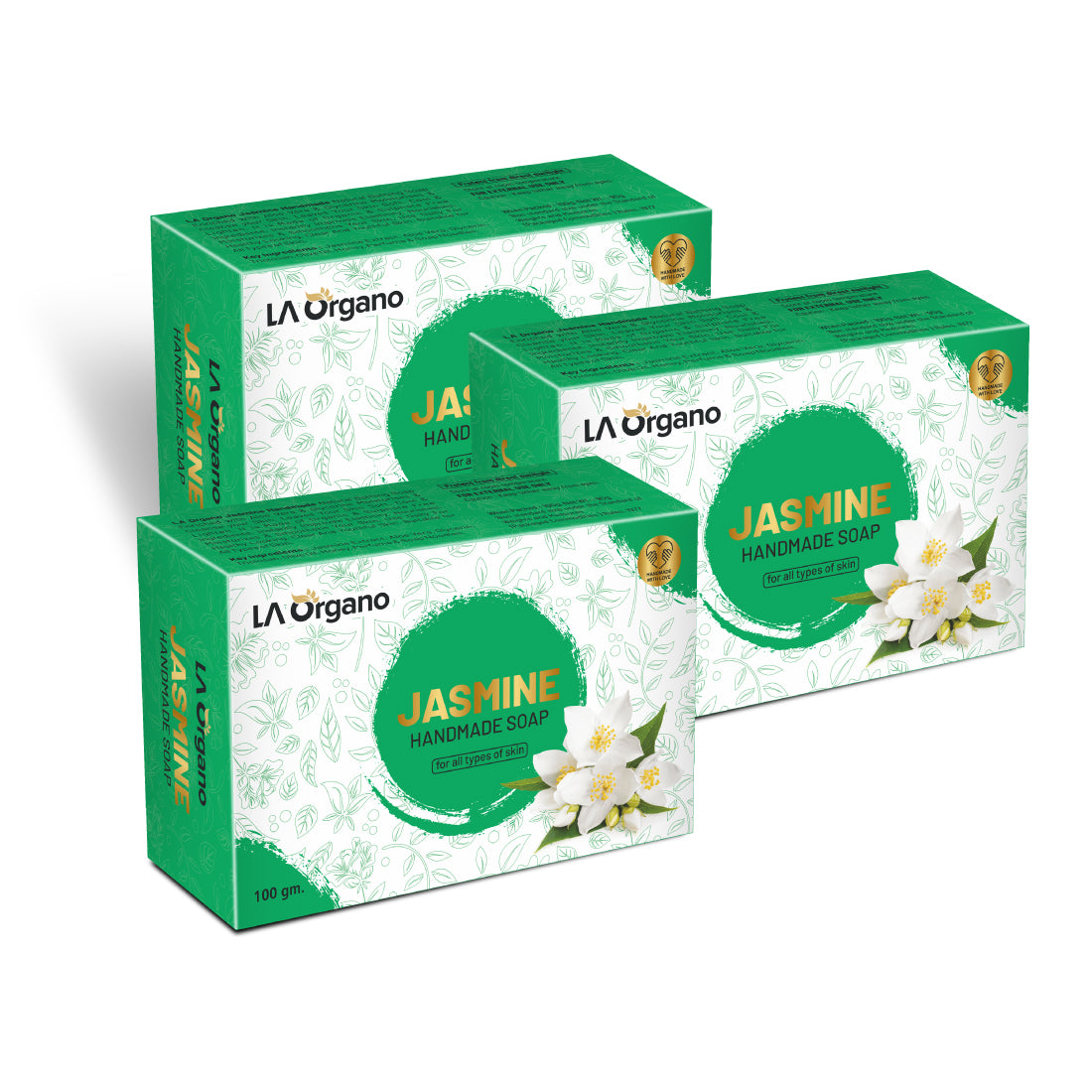 LA Organo Jasmine Handamde Natural Bath Bar Soap
